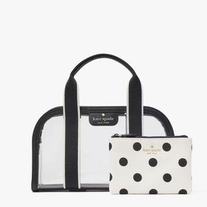 kate spade | Bags | Kate Spade Clare Clear See Through Stadium Duffle ...